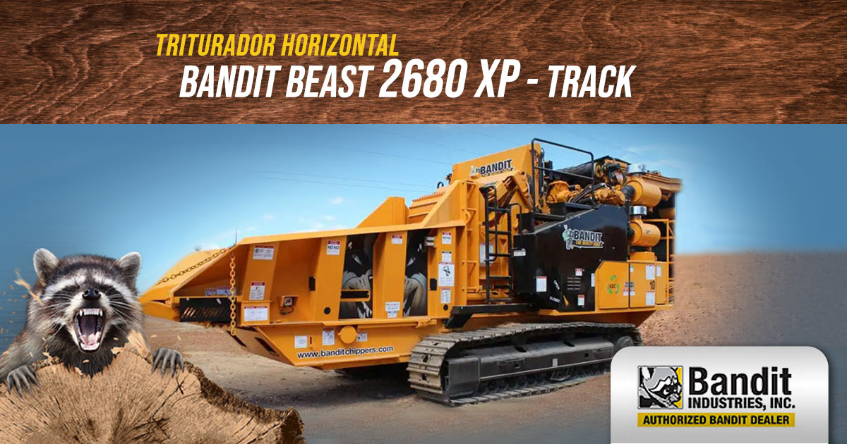 O Triturador Horizontal Beast Modelo 2680XP Track - Bandit